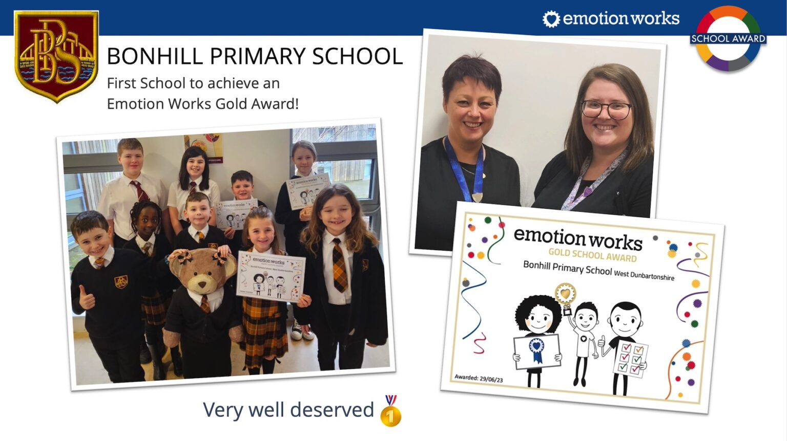 Bonhill Primary School Journey to Gold Award – Emotion Works
